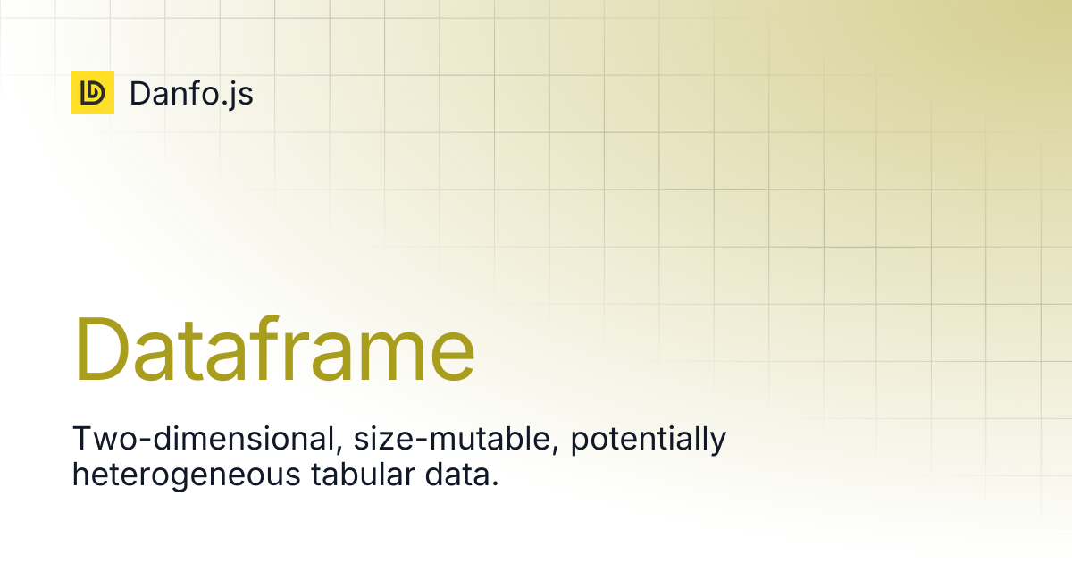 Dataframe | Danfo.js