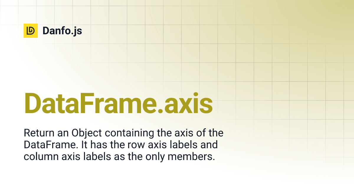 DataFrame.axis | Danfo.js